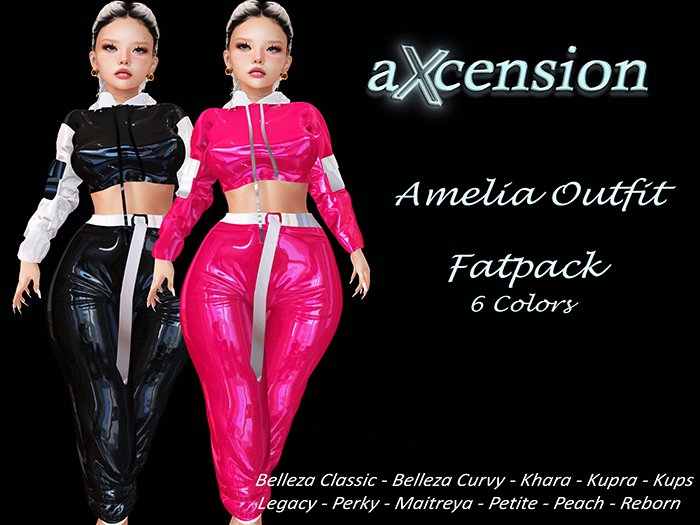 Second Life Marketplace Ax Amelia Outfit Fatpack